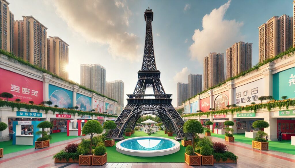 Giant Eiffel Tower Prop - WhiteClouds