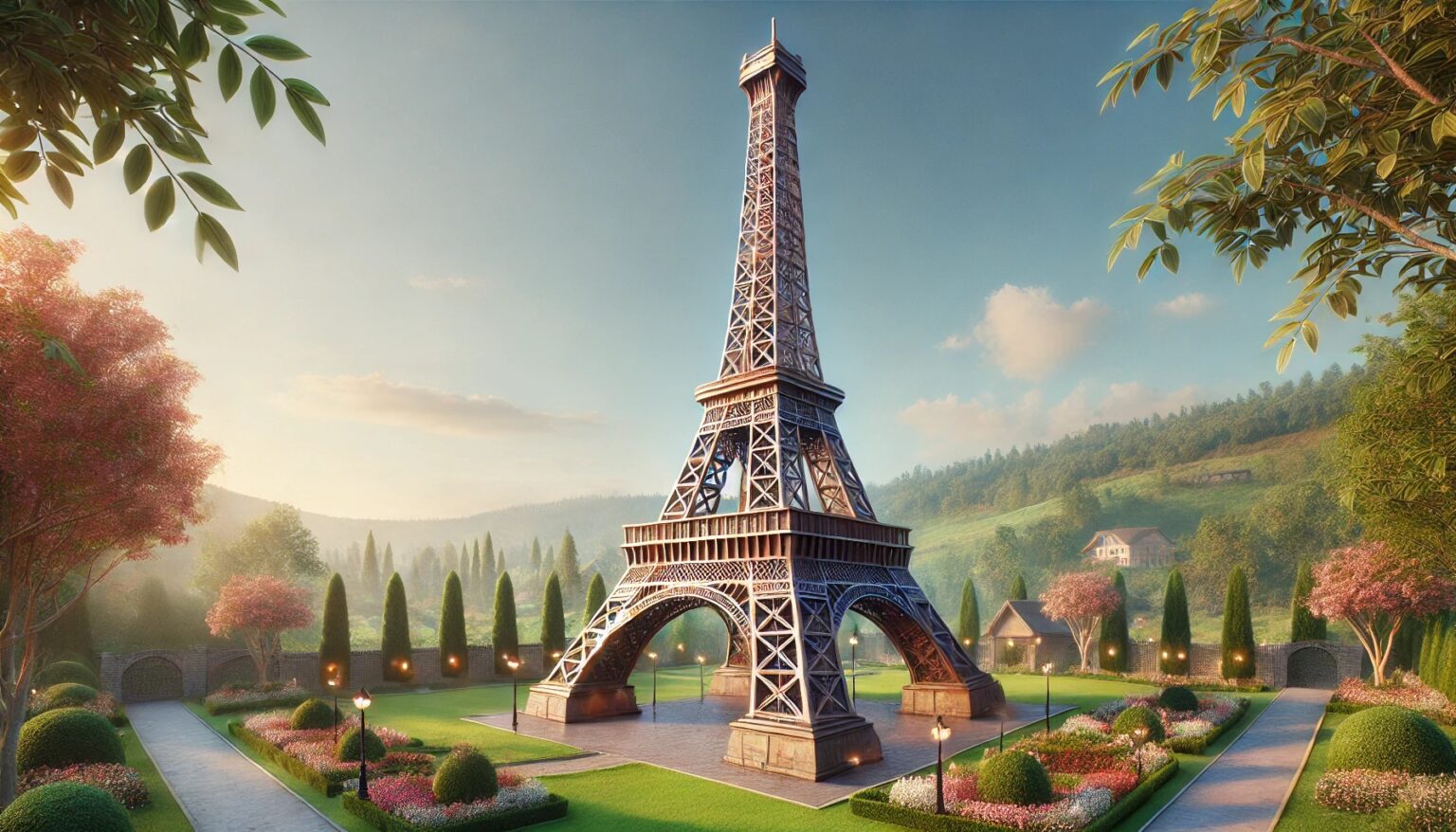 Giant Eiffel Tower Prop - WhiteClouds