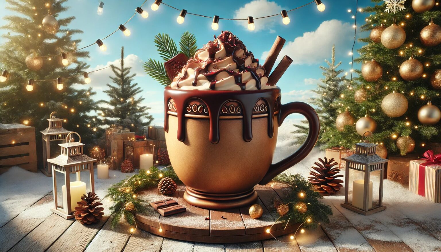 Giant Hot Chocolate Cup Photo Prop - WhiteClouds