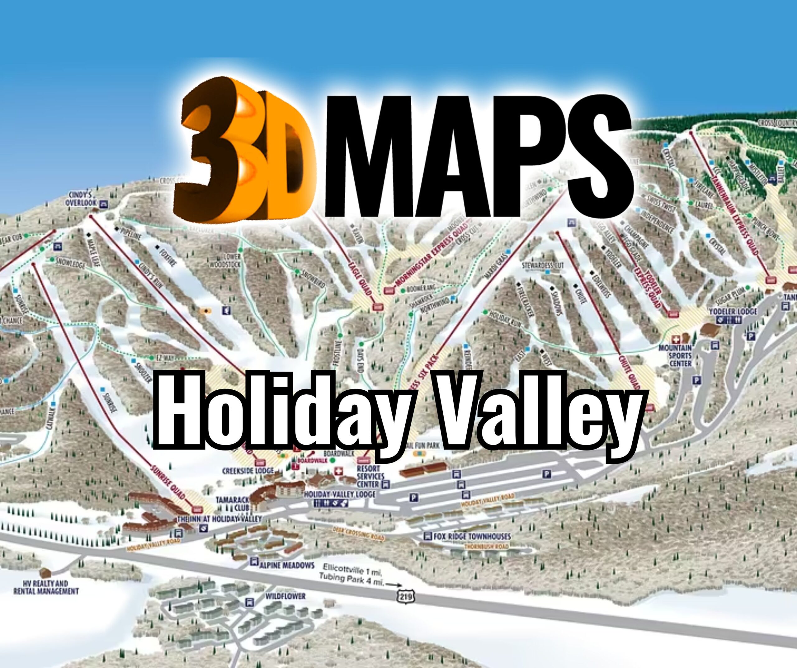 Holiday Valley 3D Maps - WhiteClouds