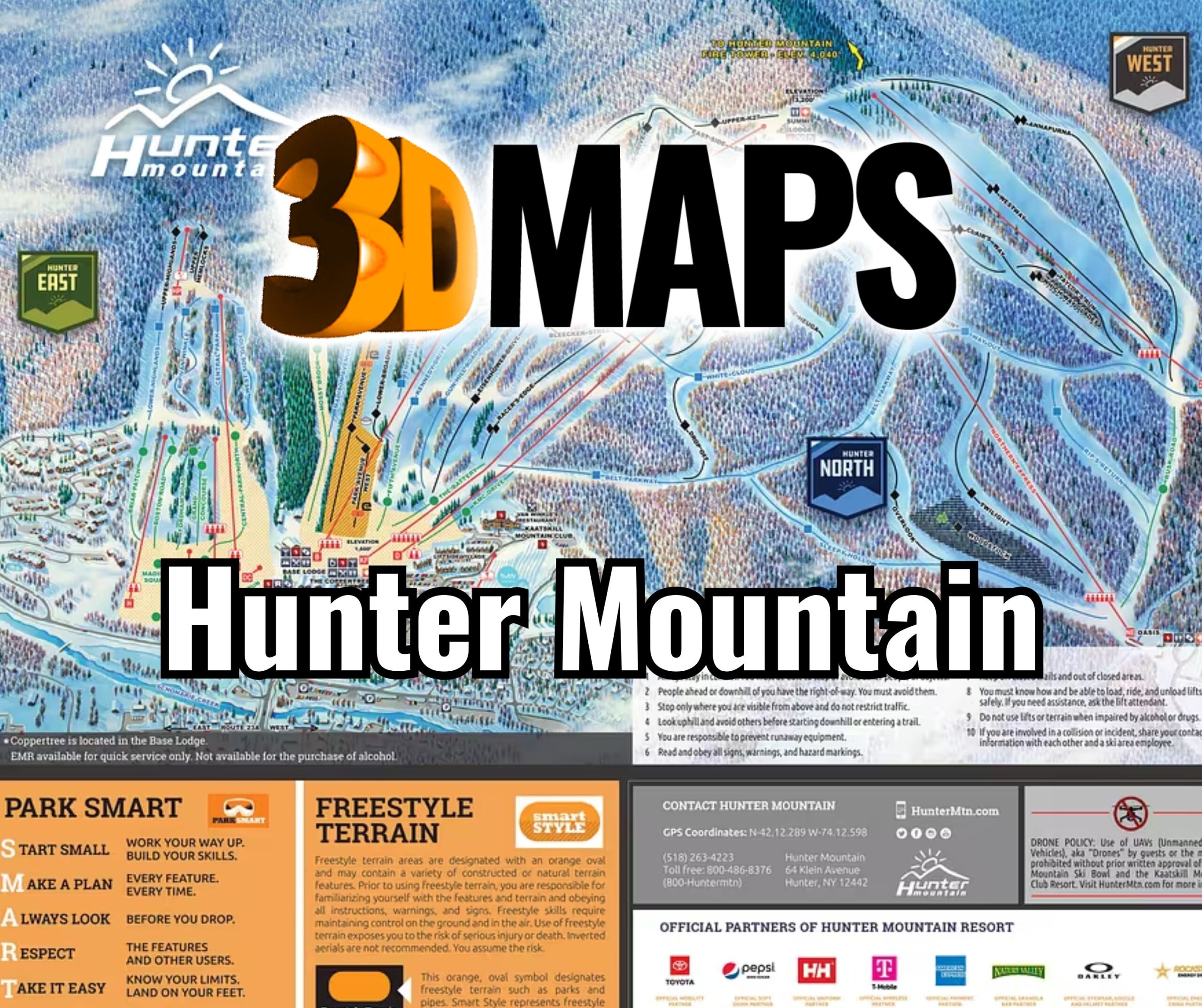 Hunter Mountain 3D Maps - WhiteClouds