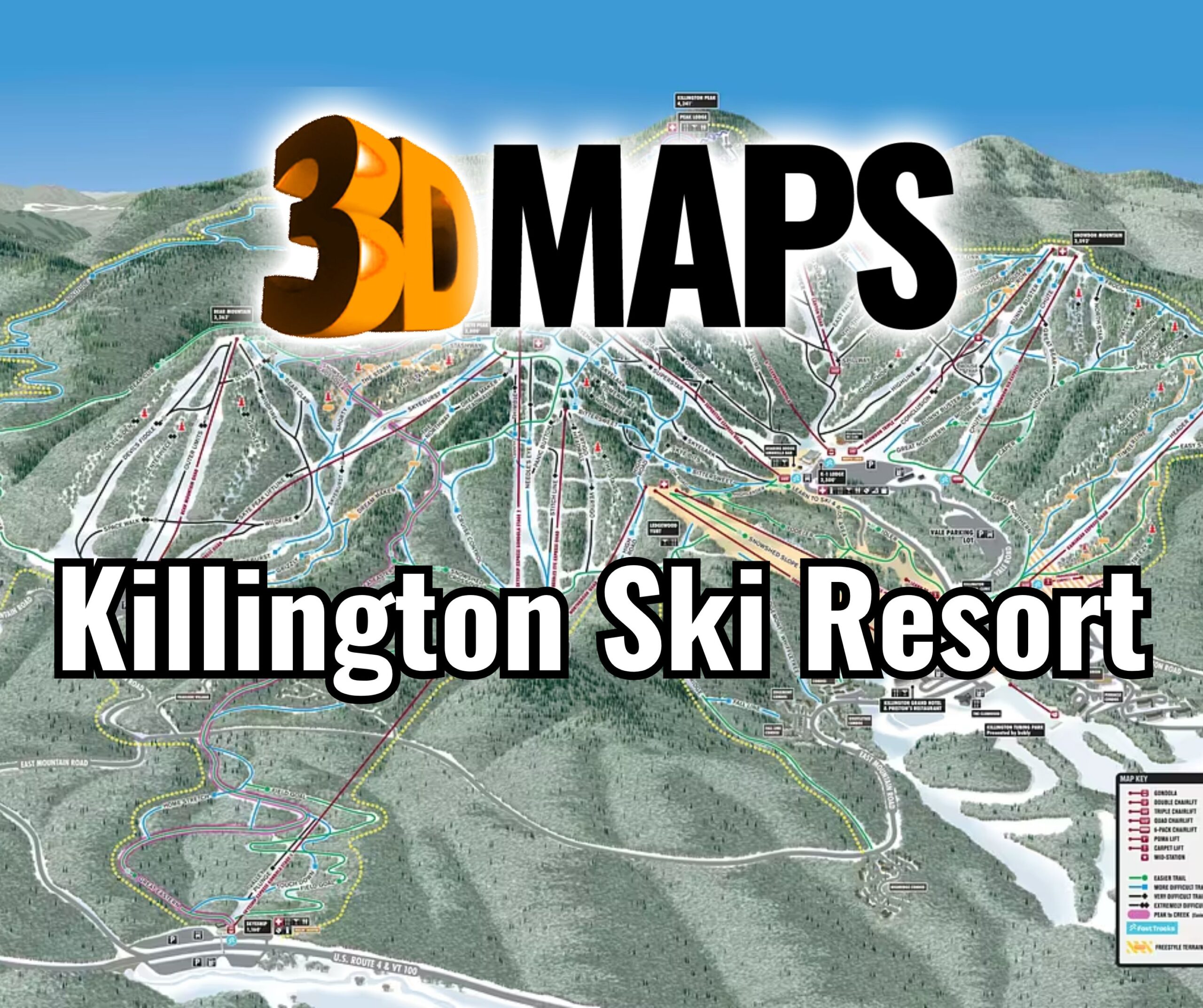 Killington Ski Resort 3D Maps - WhiteClouds