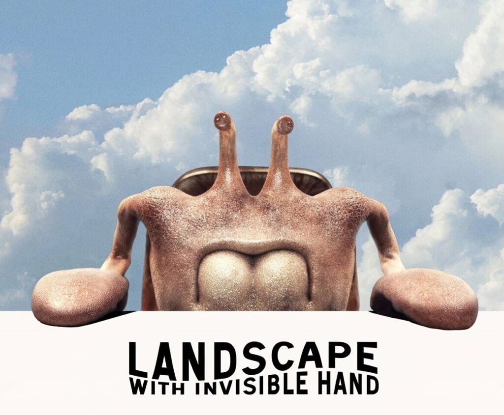 Alien Character Prop - Landscape with Invisible Hand - WhiteClouds