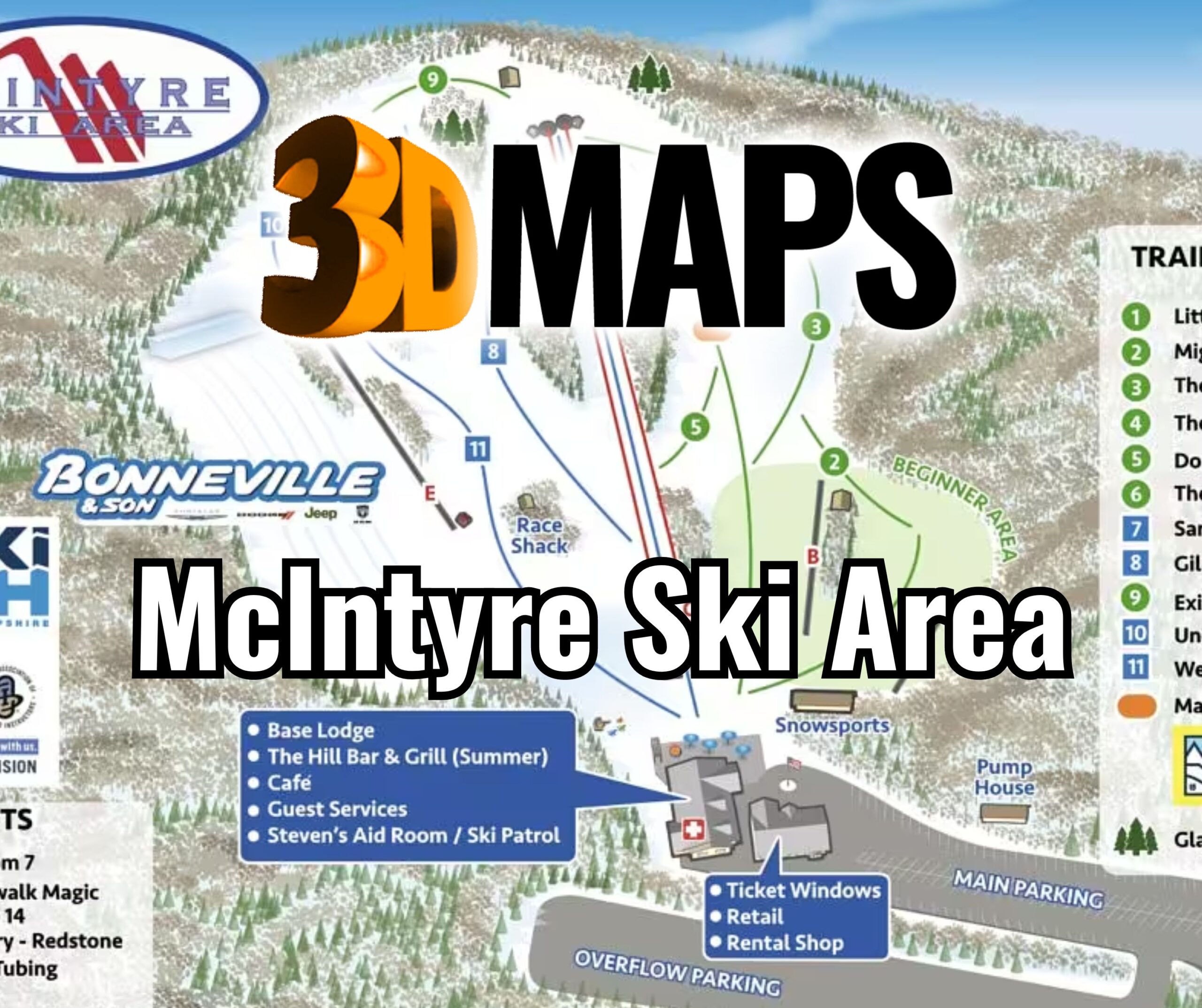 Mclntyre Ski Area 3D Maps - WhiteClouds