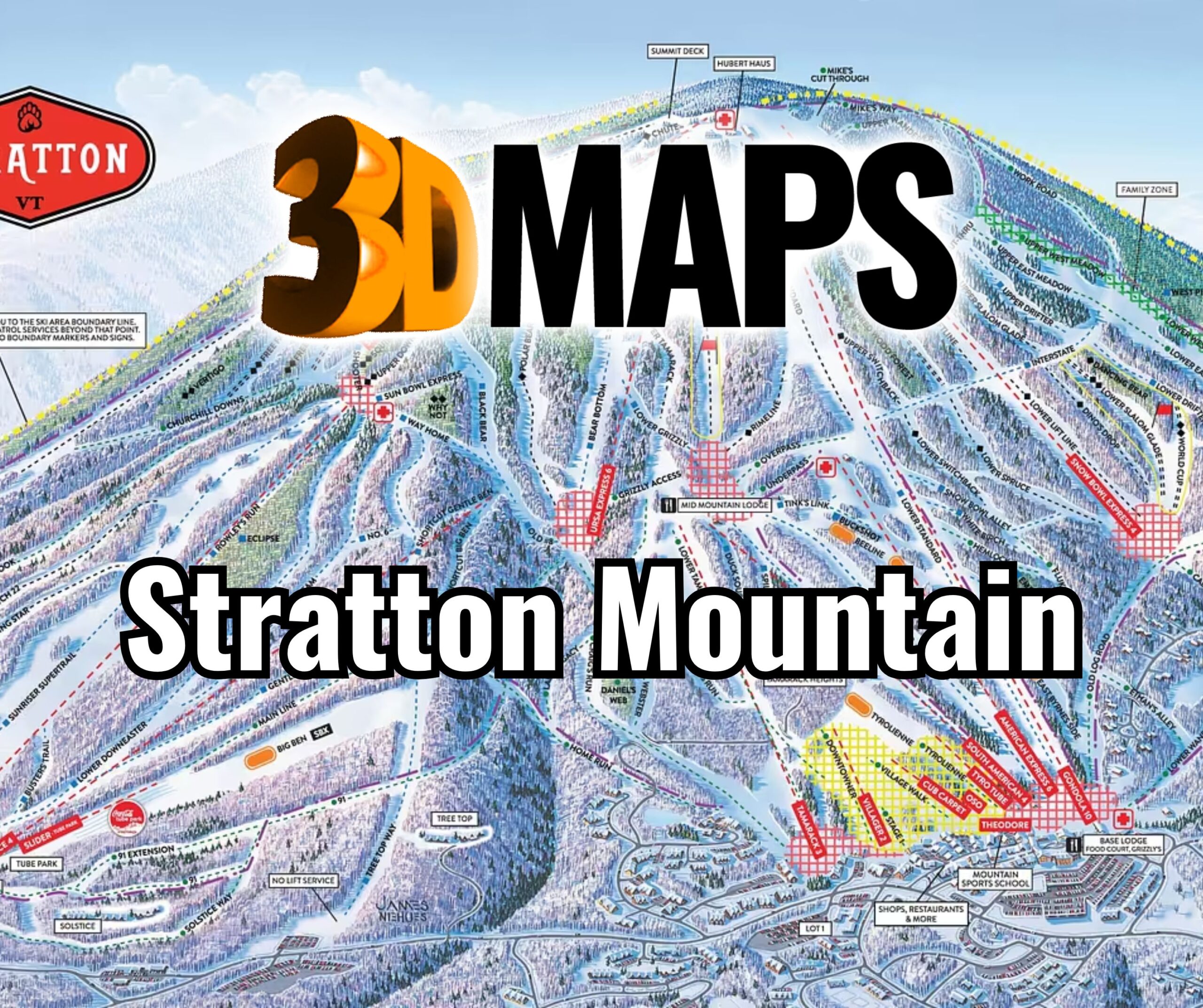 Stratton Mountain 3D Maps - WhiteClouds