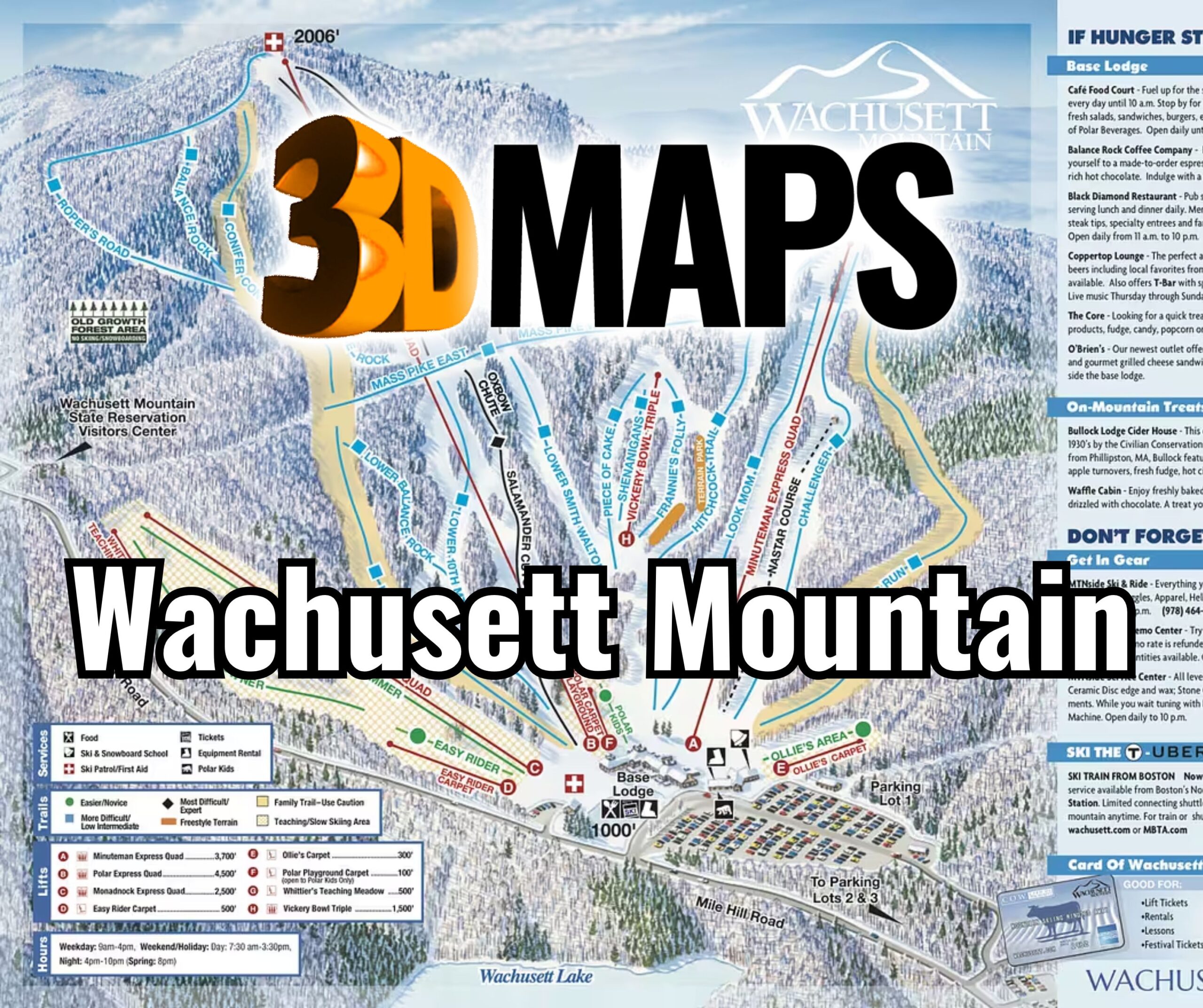Wachusett Mountain 3D Maps - WhiteClouds
