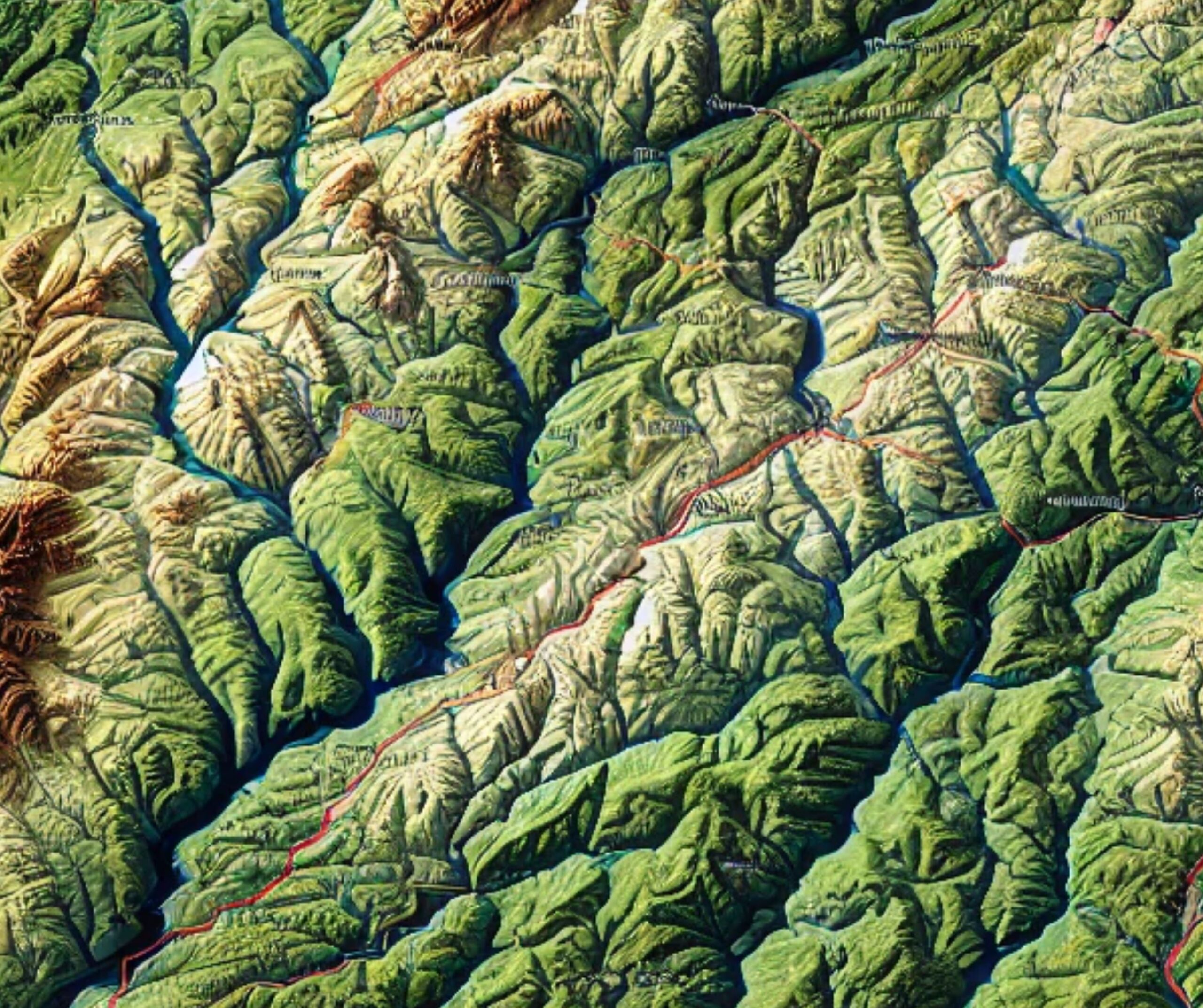 Alabama Topo Map - WhiteClouds