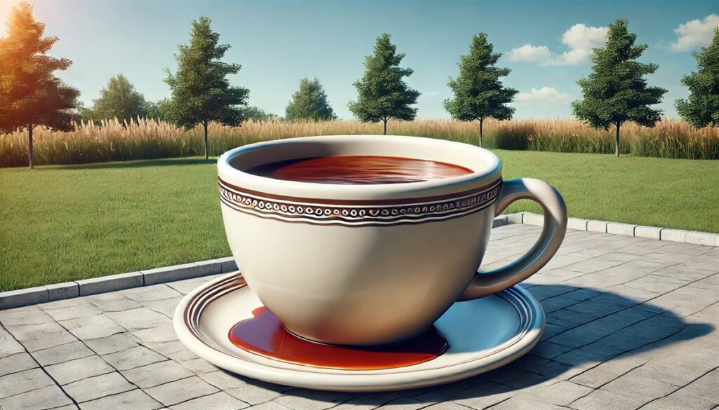 Giant Coffee Cup Photo Prop - WhiteClouds