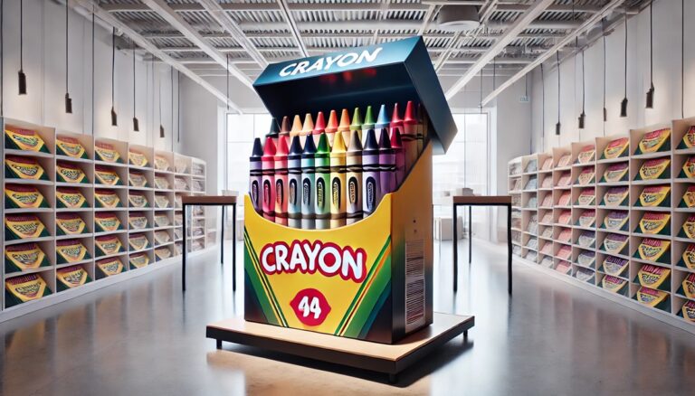 Giant Crayon Box Prop - WhiteClouds