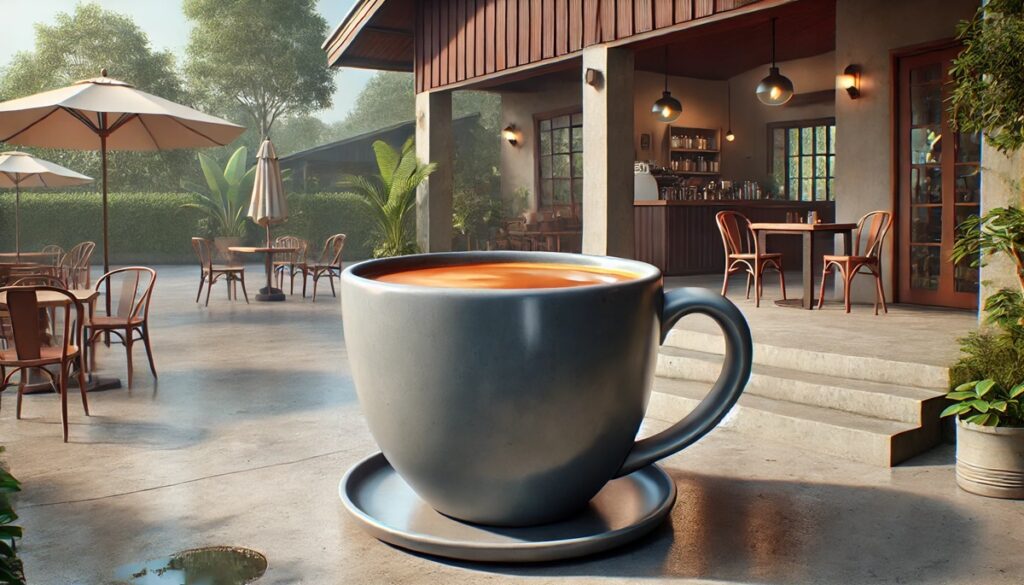 Giant Cup Photo Prop - WhiteClouds