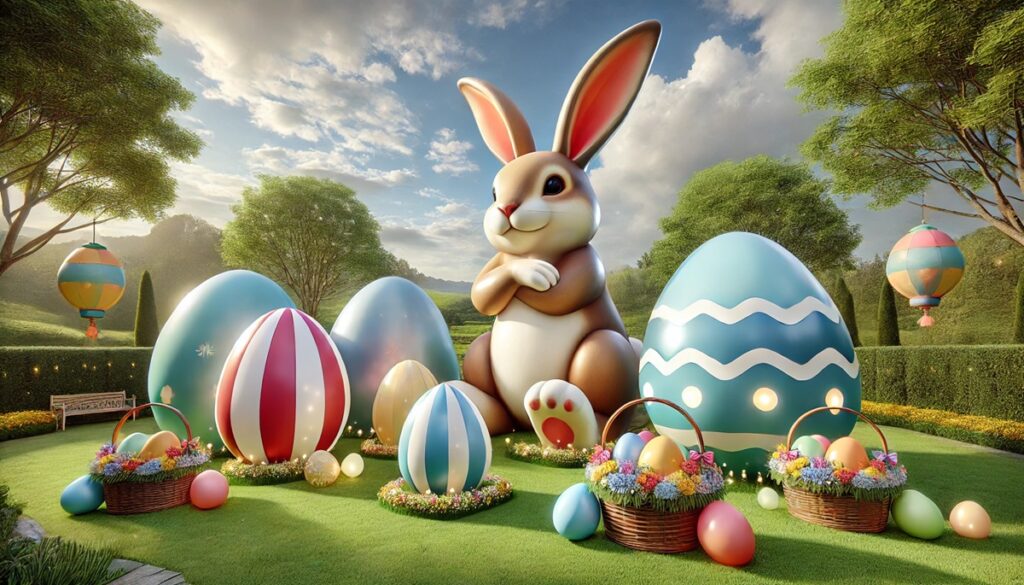 Giant Easter Props - WhiteClouds