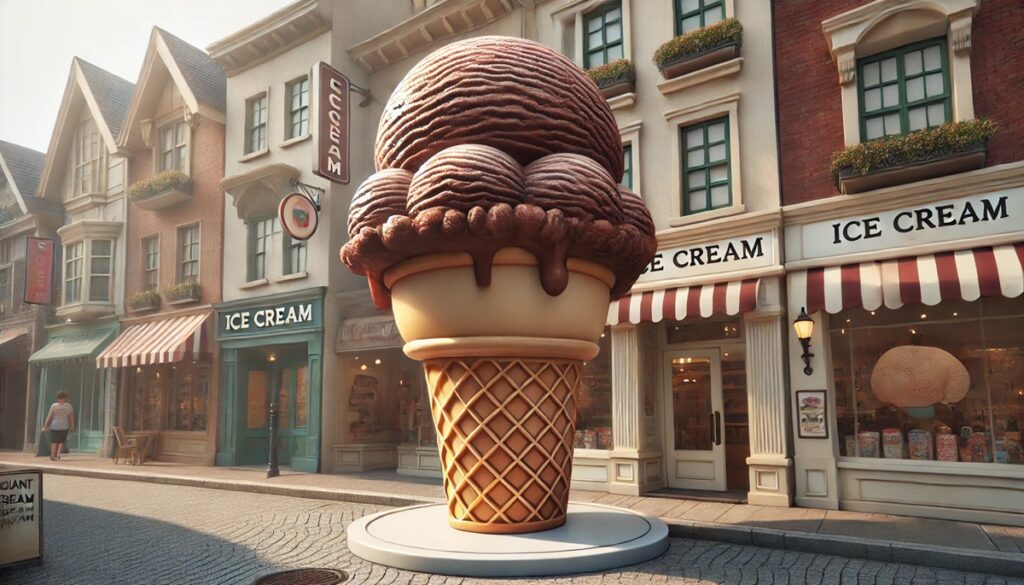 Giant Ice Cream Prop - WhiteClouds