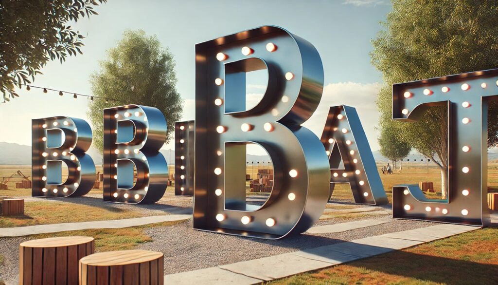 Giant Letters Props - WhiteClouds