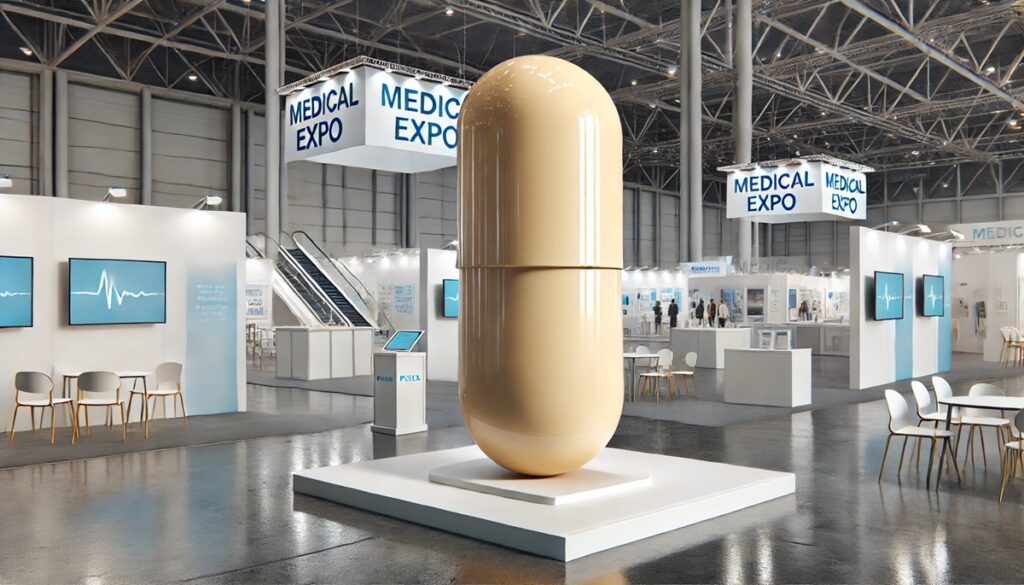 Giant Pill Capsule Prop - WhiteClouds
