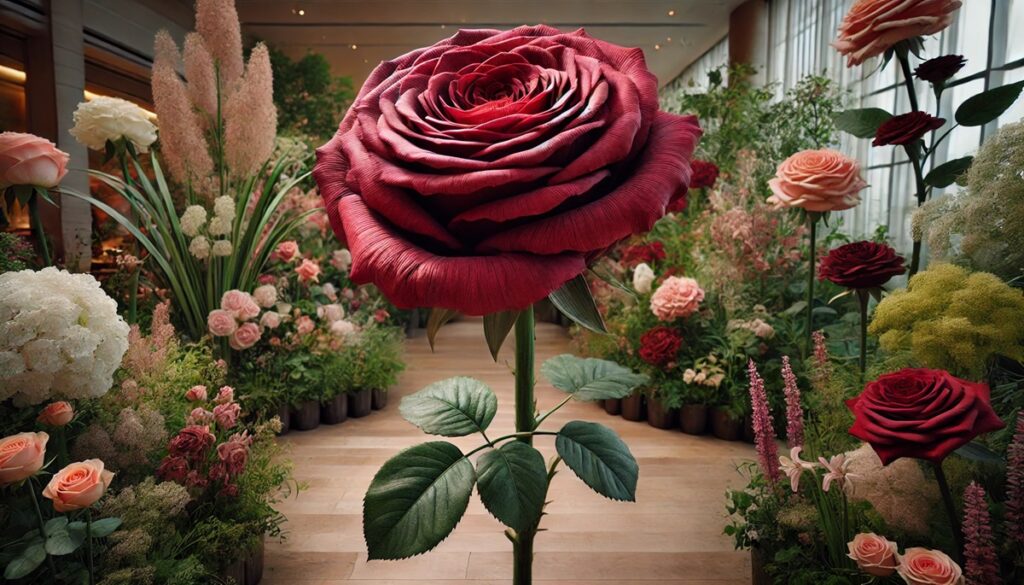 Giant Rose Prop - WhiteClouds