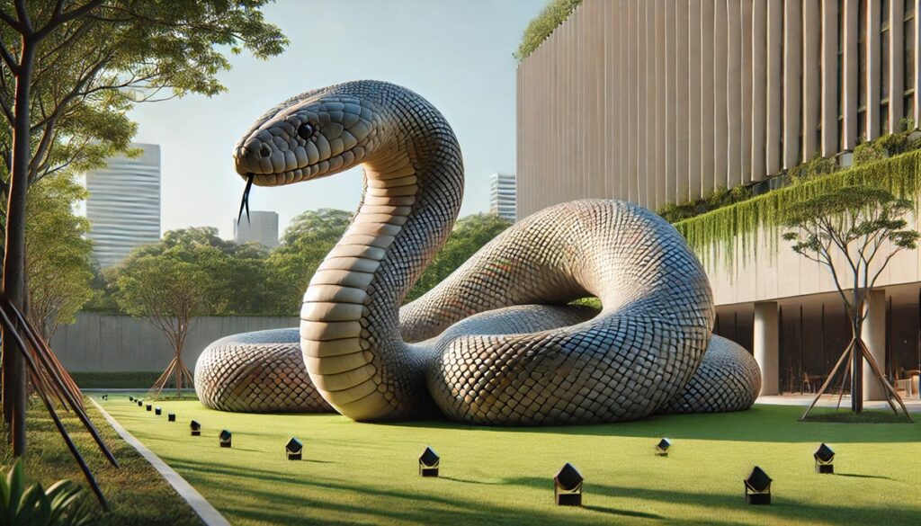 Giant Rubber Snake Prop - WhiteClouds