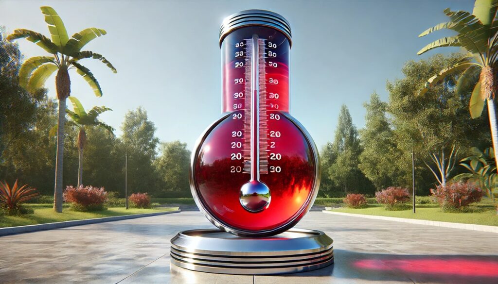 Giant Thermometer Prop - WhiteClouds