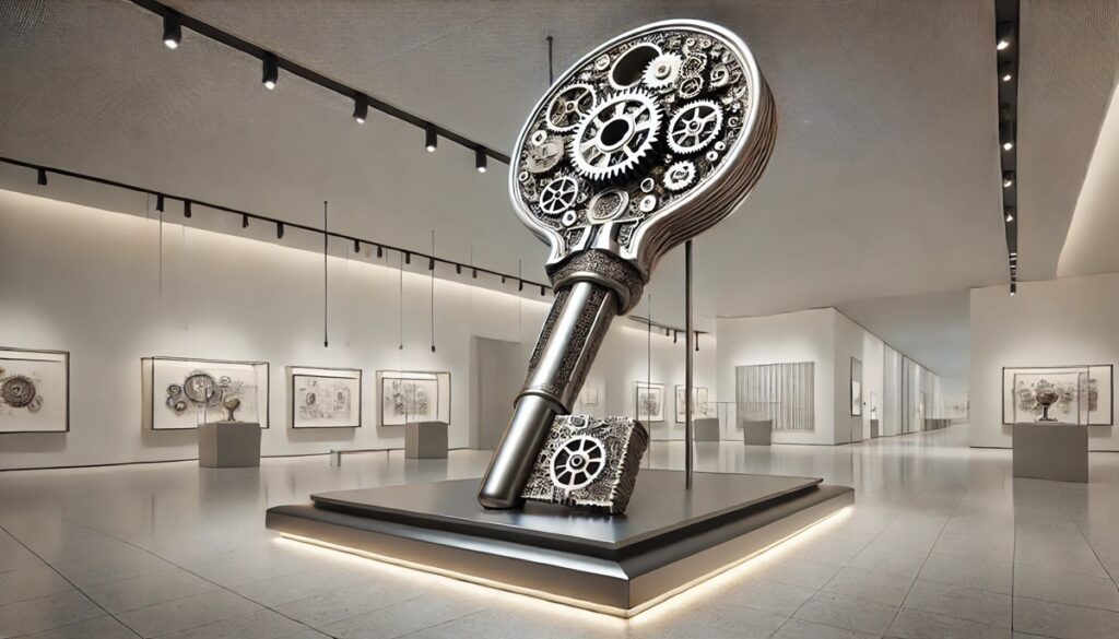 Giant Wind Up Key Prop - WhiteClouds