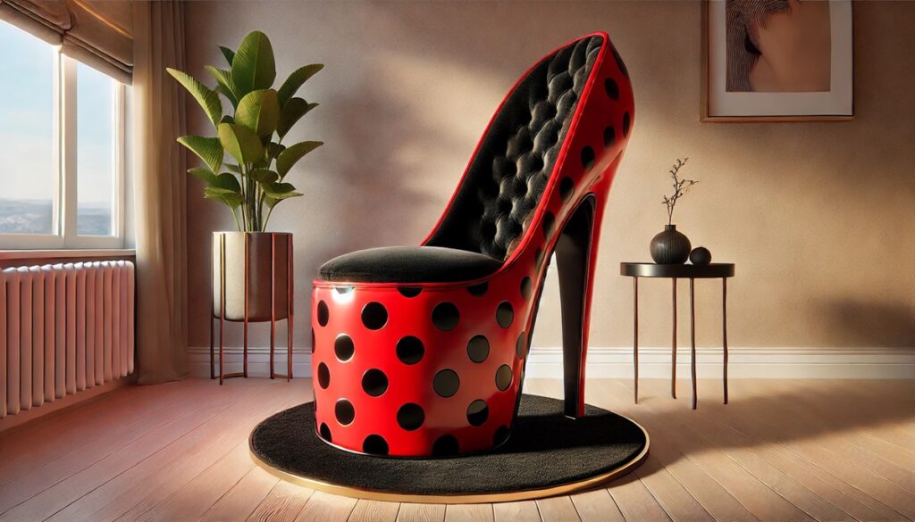 Heel Shoe Chair - WhiteClouds