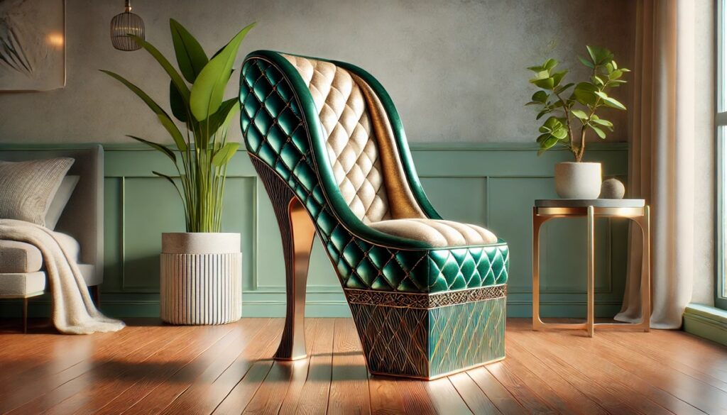 Heel Shoe Chair - WhiteClouds