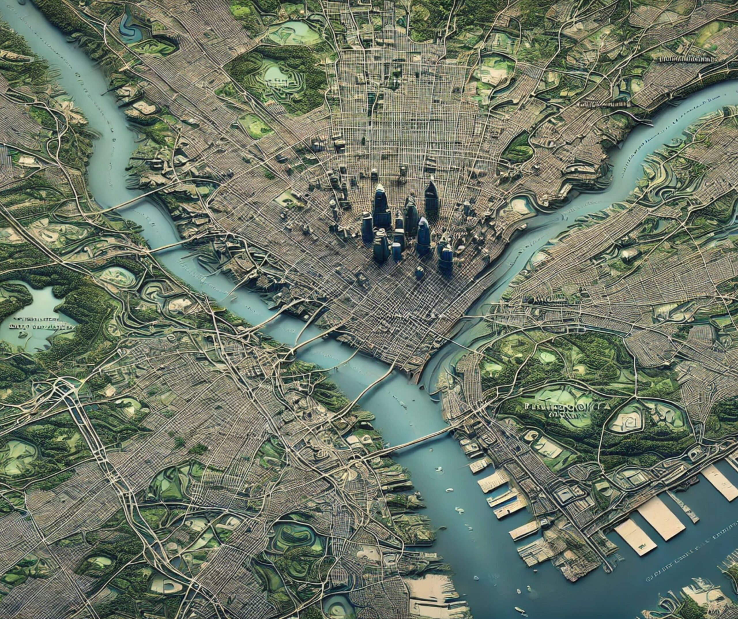 Philadelphia Topo Map - WhiteClouds