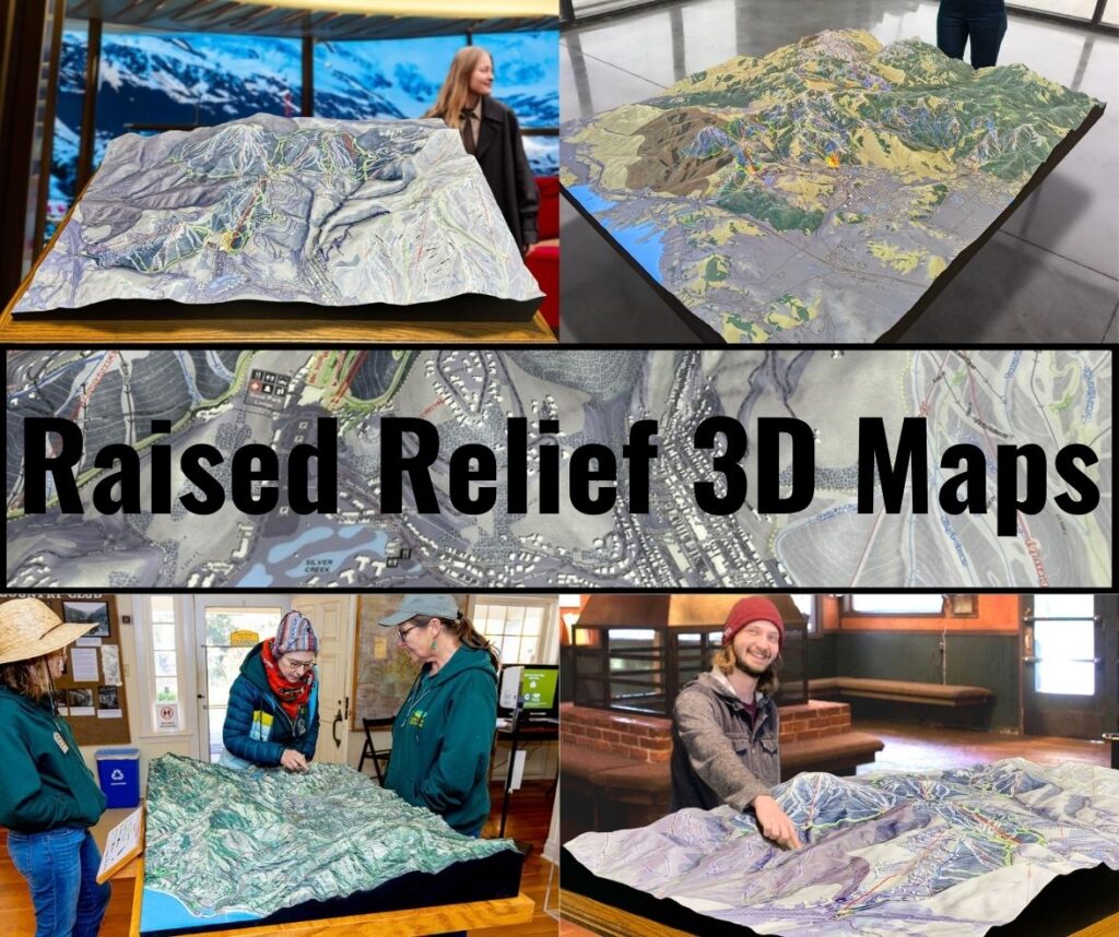 Raised Relief Map of the United States - WhiteClouds