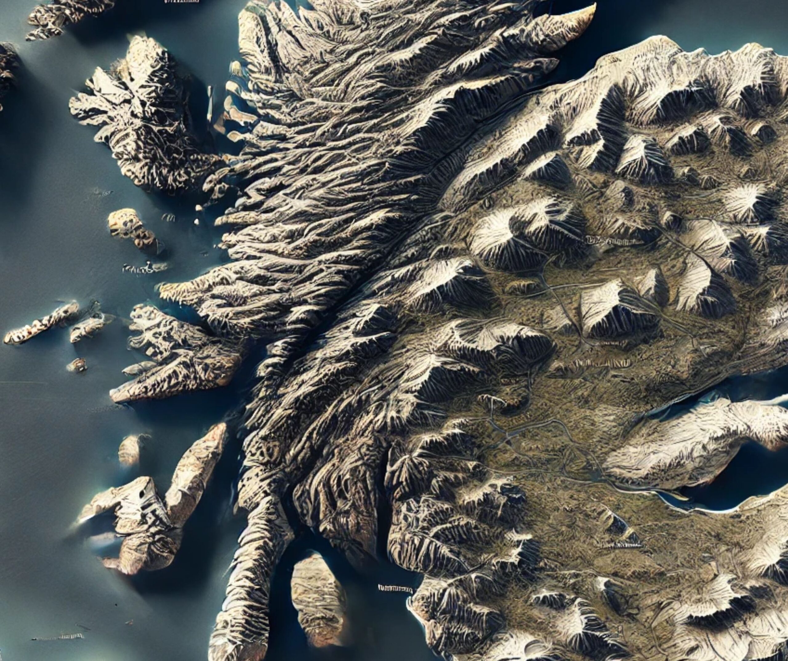 Scotland Topo Map - WhiteClouds