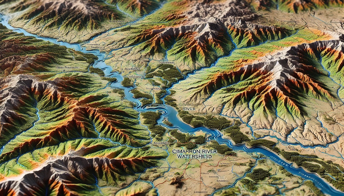 Cimarron River Watershed Map - WhiteClouds