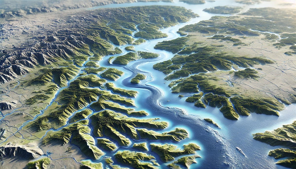 Dnieper River Watershed Map - WhiteClouds