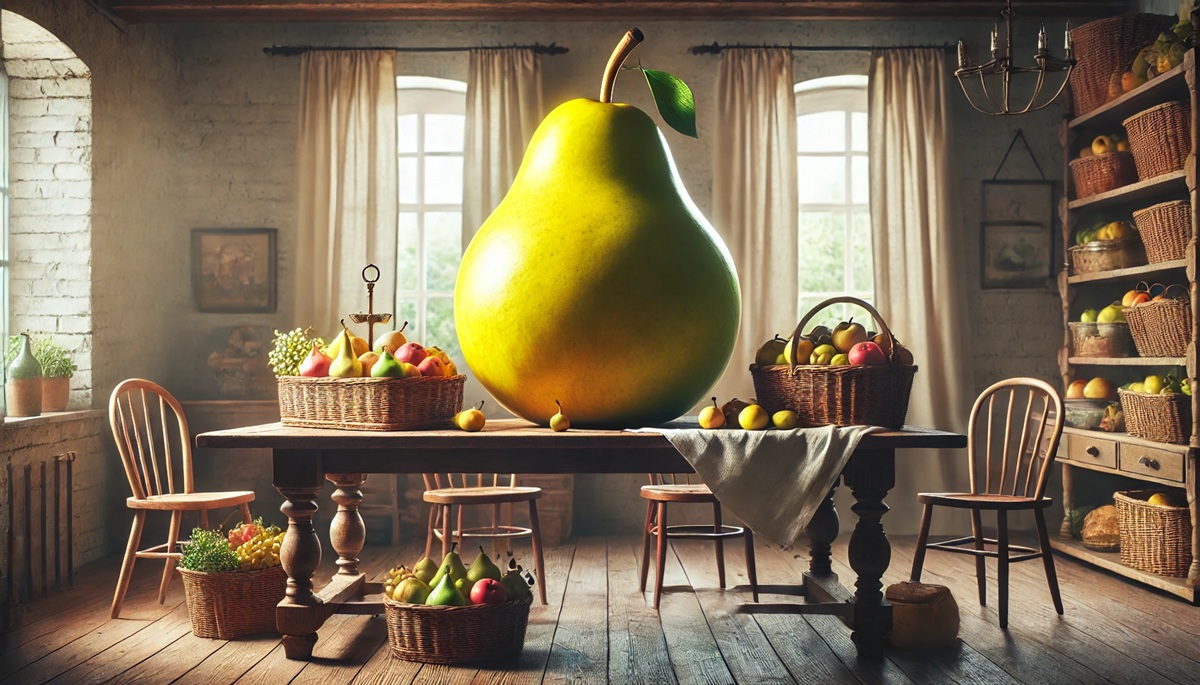Giant Pear Prop - WhiteClouds