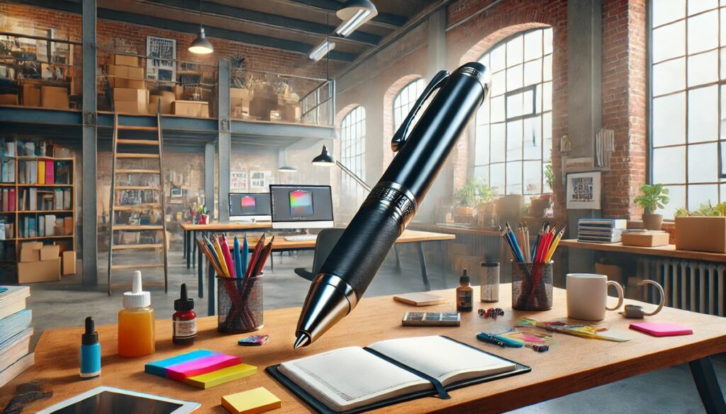 Giant Retractable Pen Prop - WhiteClouds