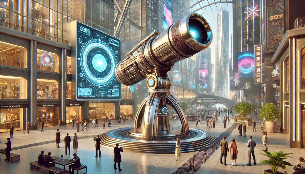 Giant Telescope Prop - WhiteClouds