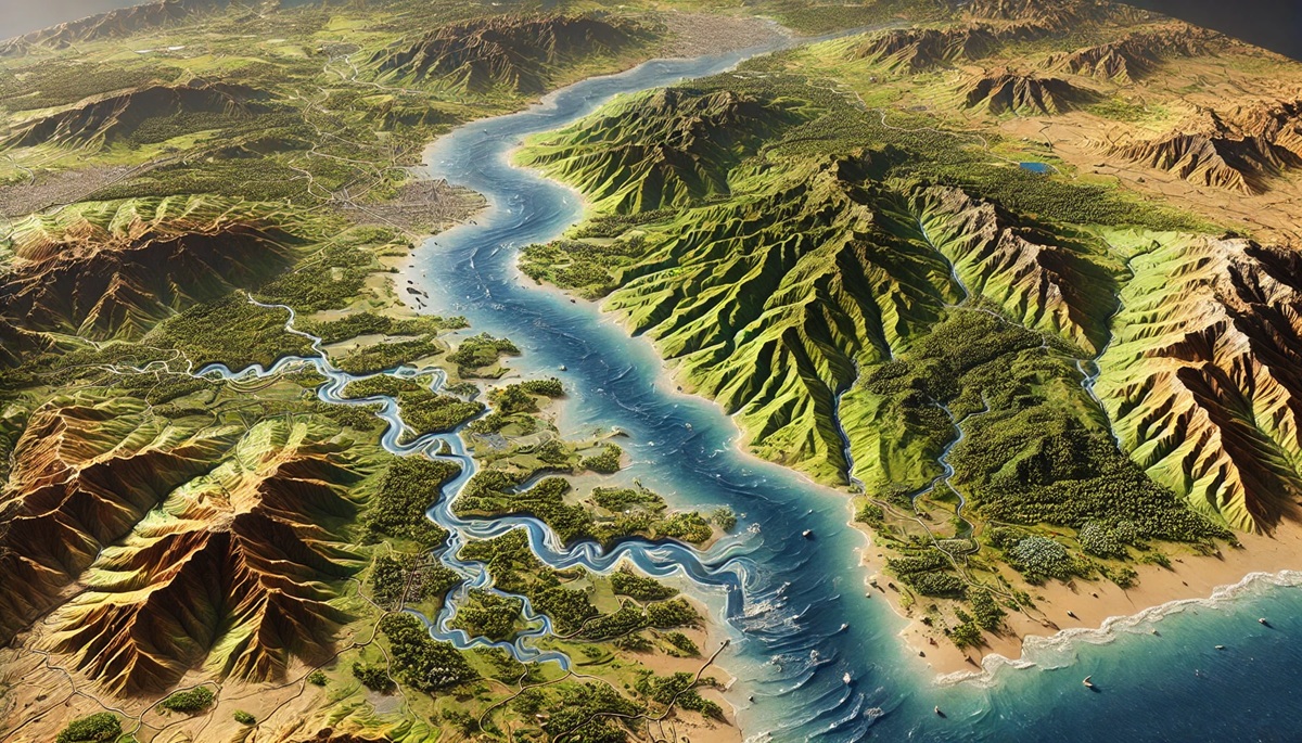 Mahanadi River Watershed Map - WhiteClouds