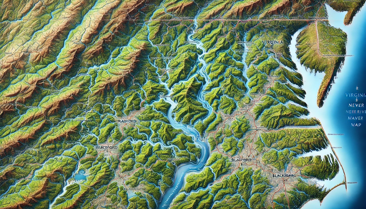 New River Watershed (Virginia) Map - WhiteClouds