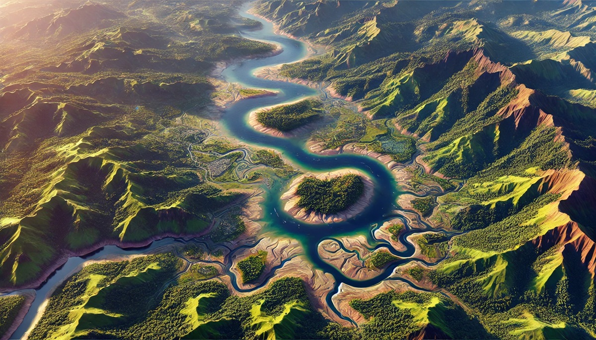 Sepik River Watershed Map - WhiteClouds