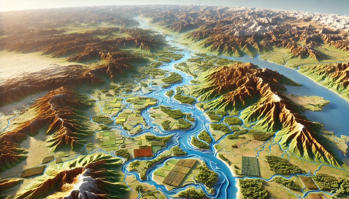 Yellow River (Huang He) Watershed Map - WhiteClouds