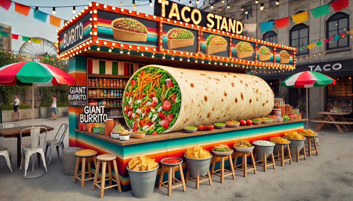 Giant Burrito Prop - WhiteClouds