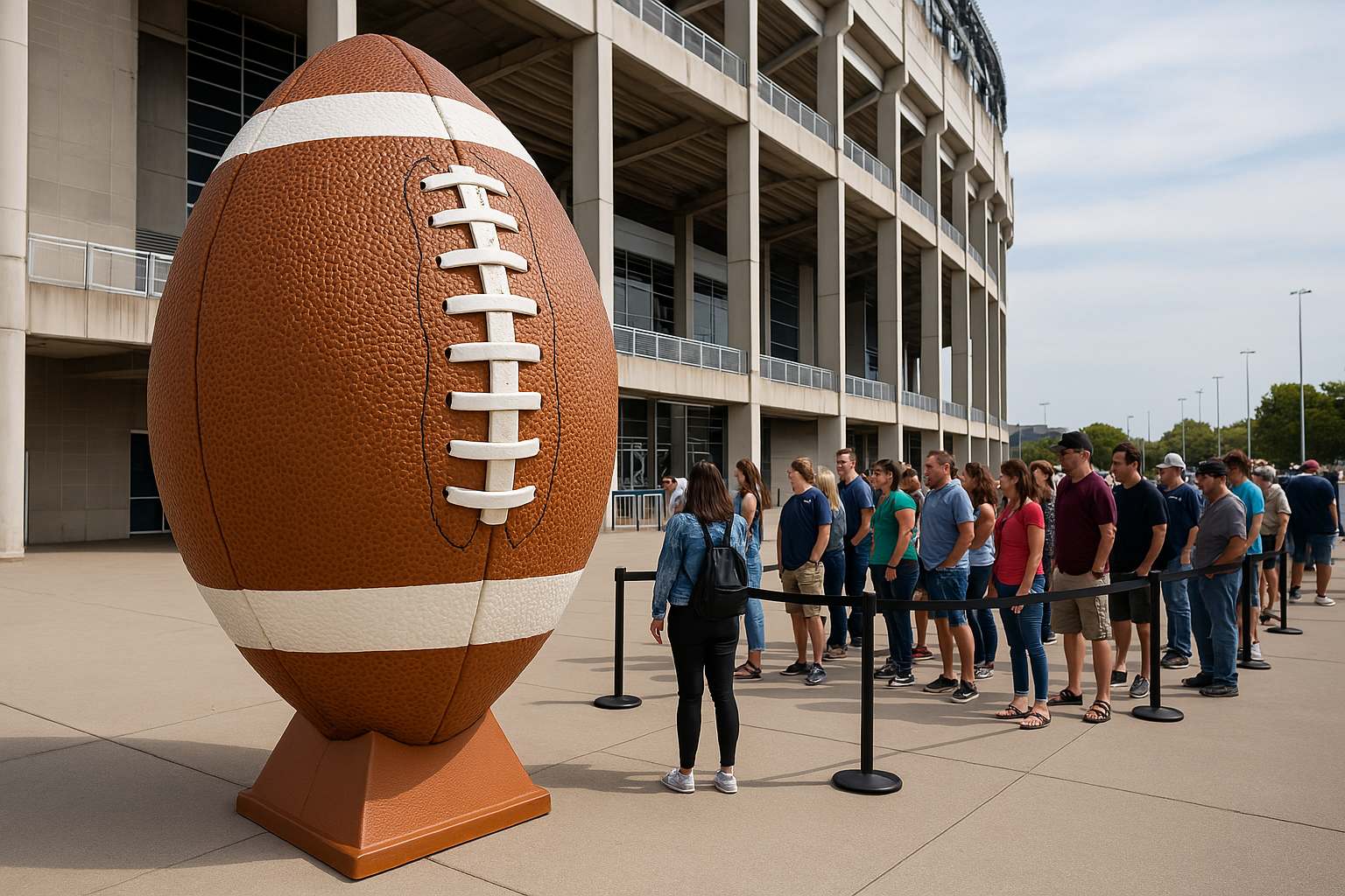 Giant Football Prop - WhiteClouds
