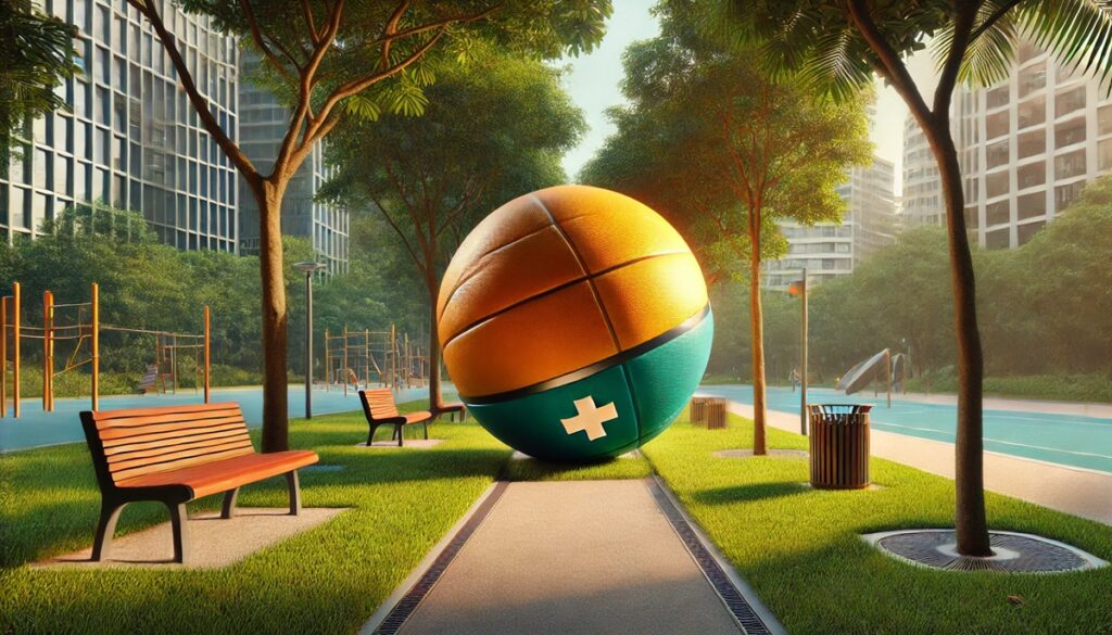 Giant Medicine Ball Prop - WhiteClouds