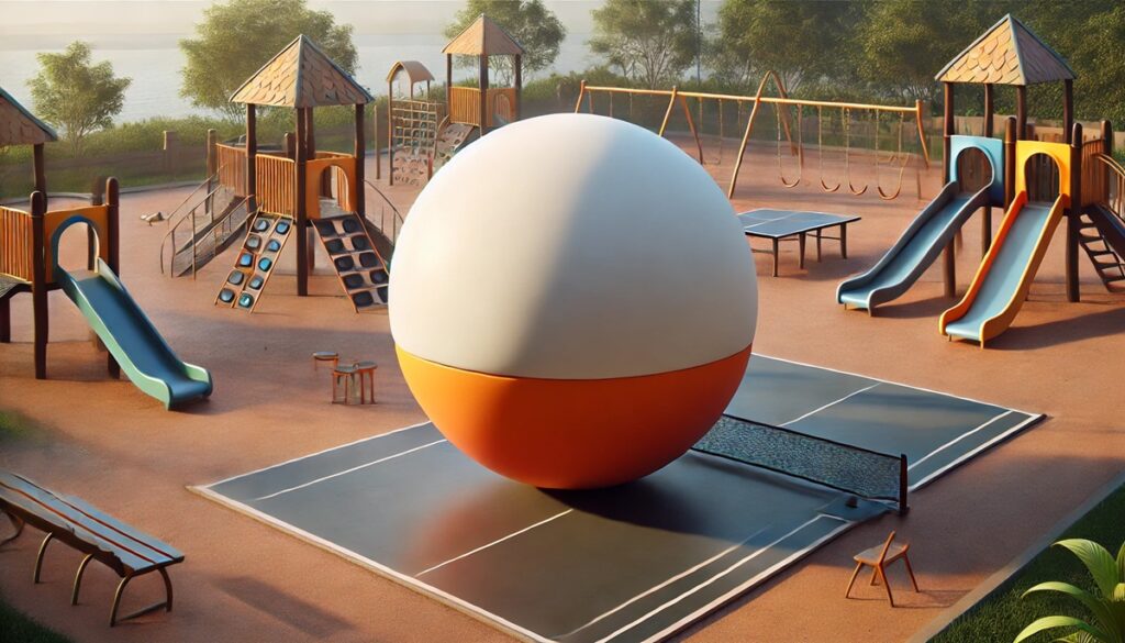 Giant Table Tennis Ball Prop - WhiteClouds