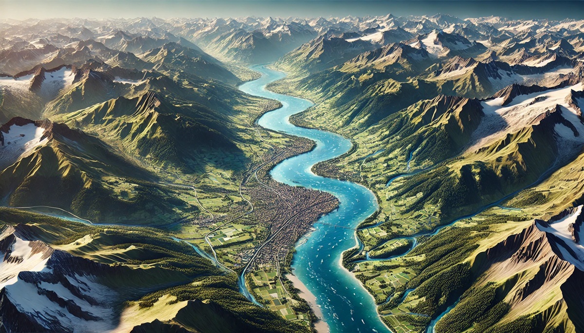 Switzerland Watershed Maps - WhiteClouds