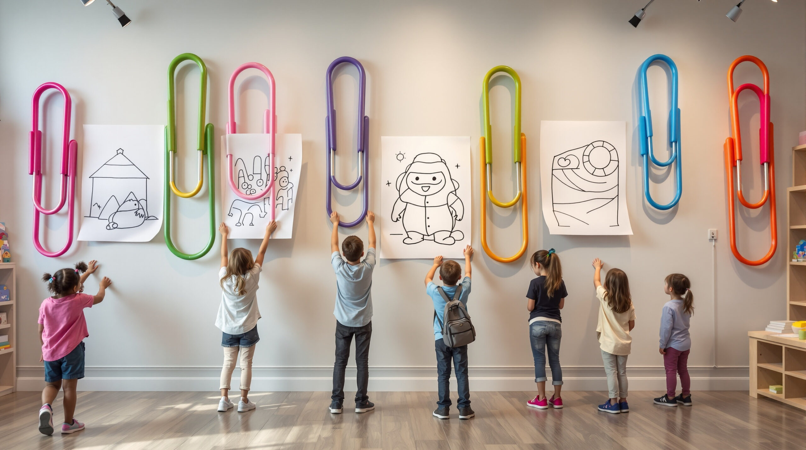 Giant Paperclip Prop - WhiteClouds