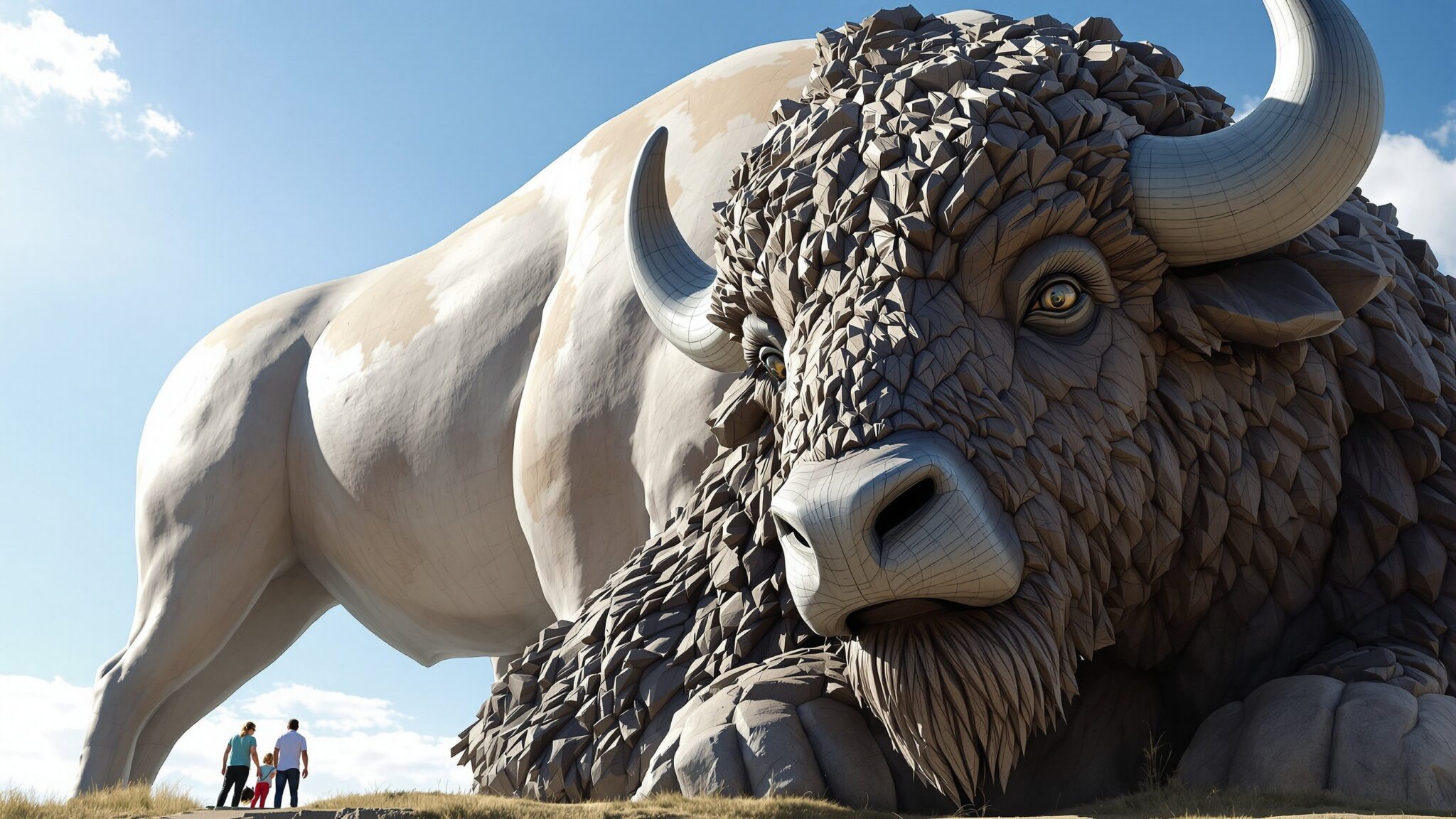 Giant Buffalo Prop - WhiteClouds