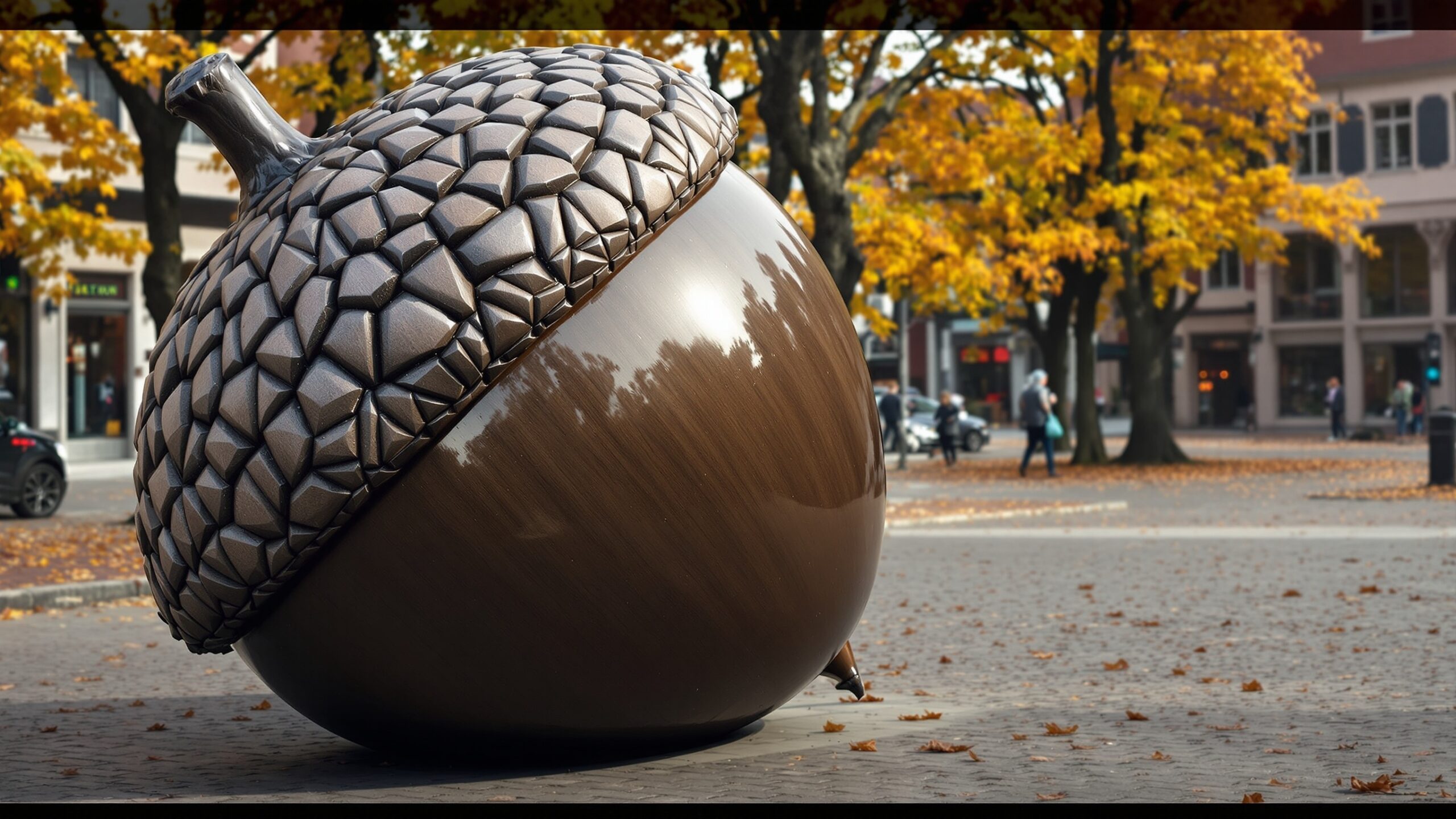 Giant Acorn Statue - WhiteClouds