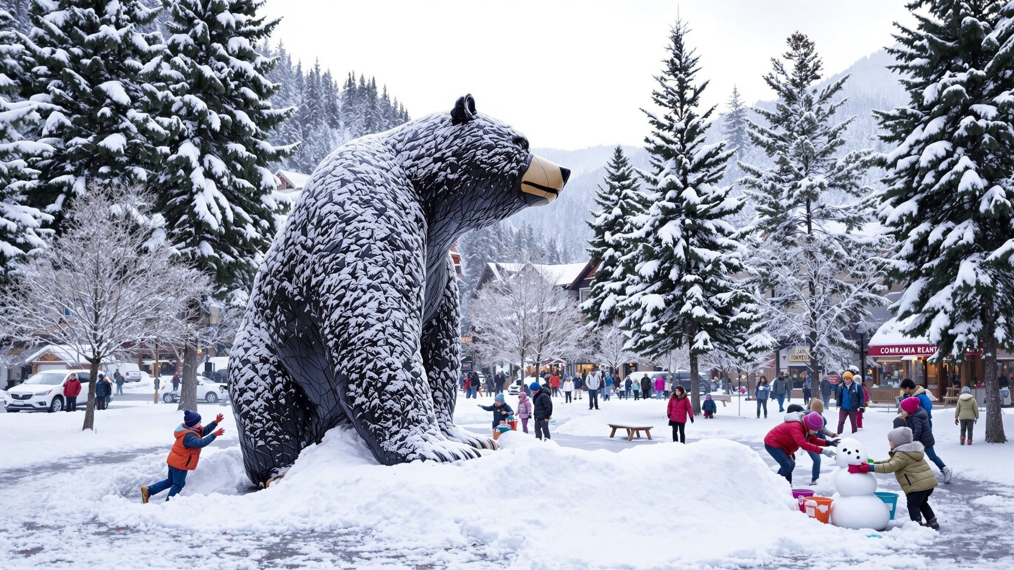 Giant Bear Statue - WhiteClouds