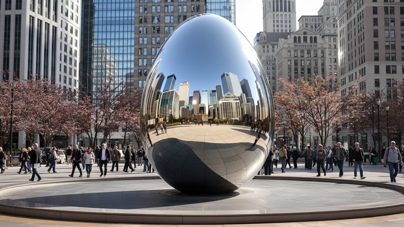 Giant Egg Statue - WhiteClouds