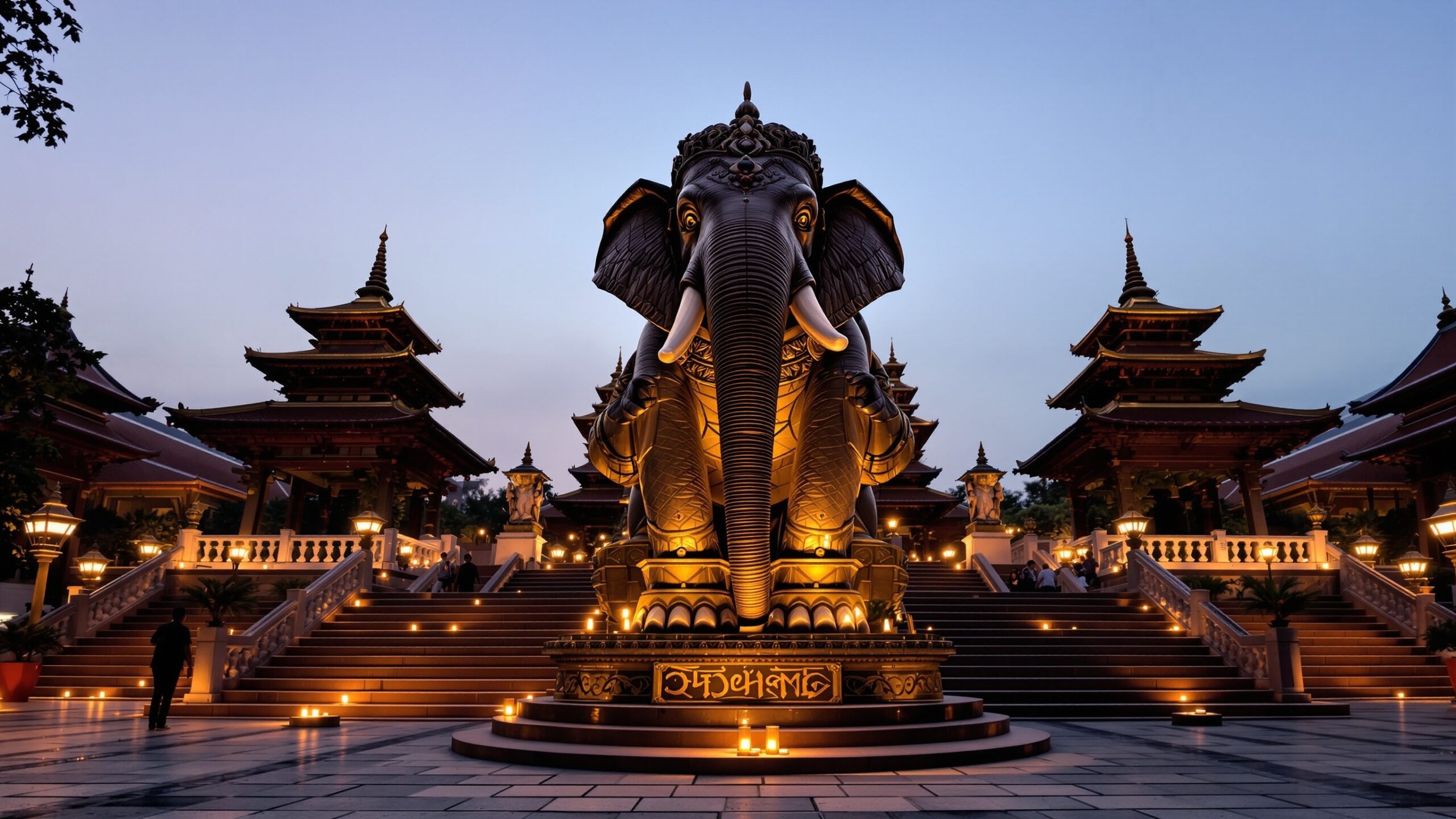 Giant Elephant Statue - WhiteClouds