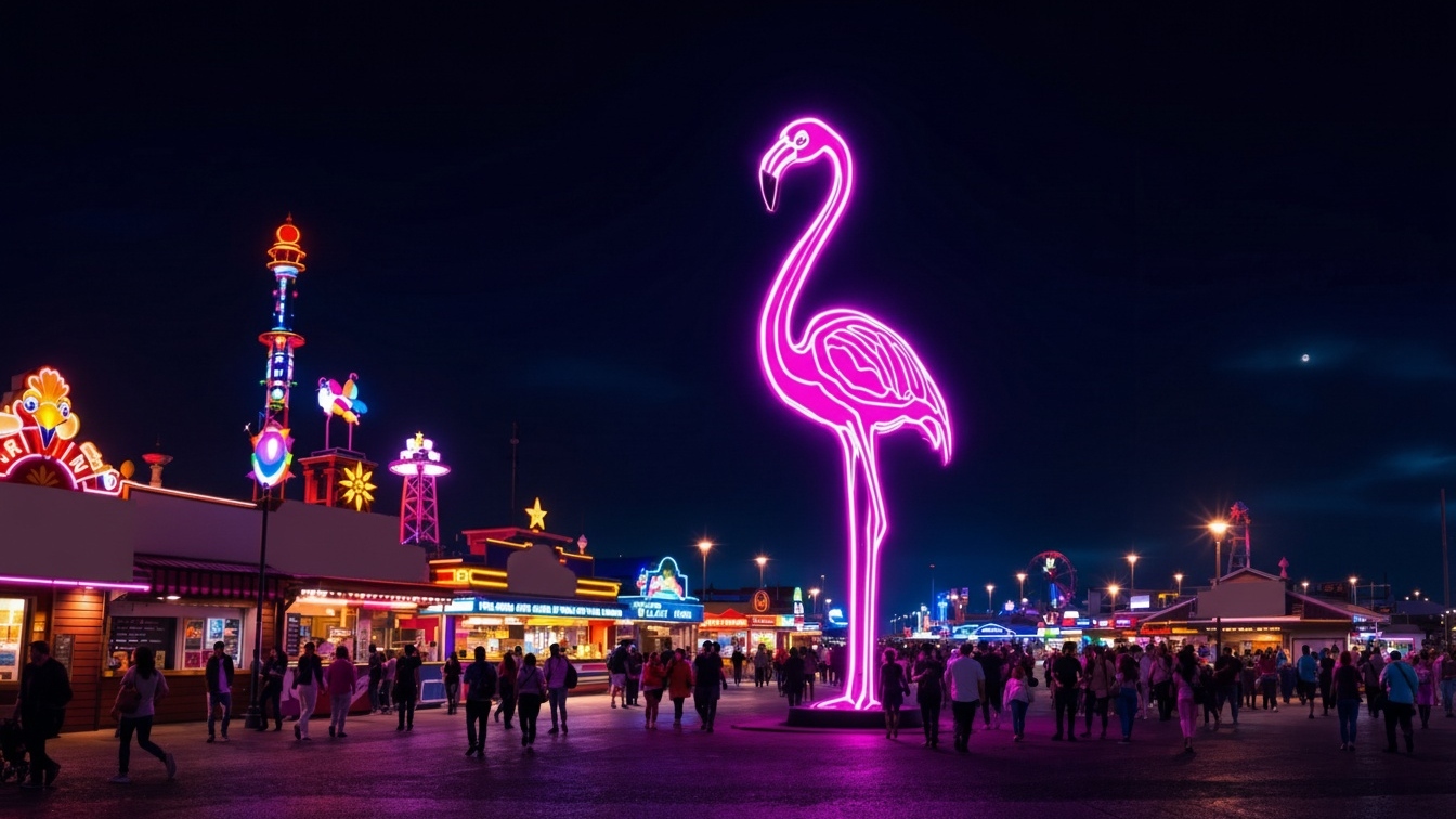 Giant Flamingo Statue - WhiteClouds
