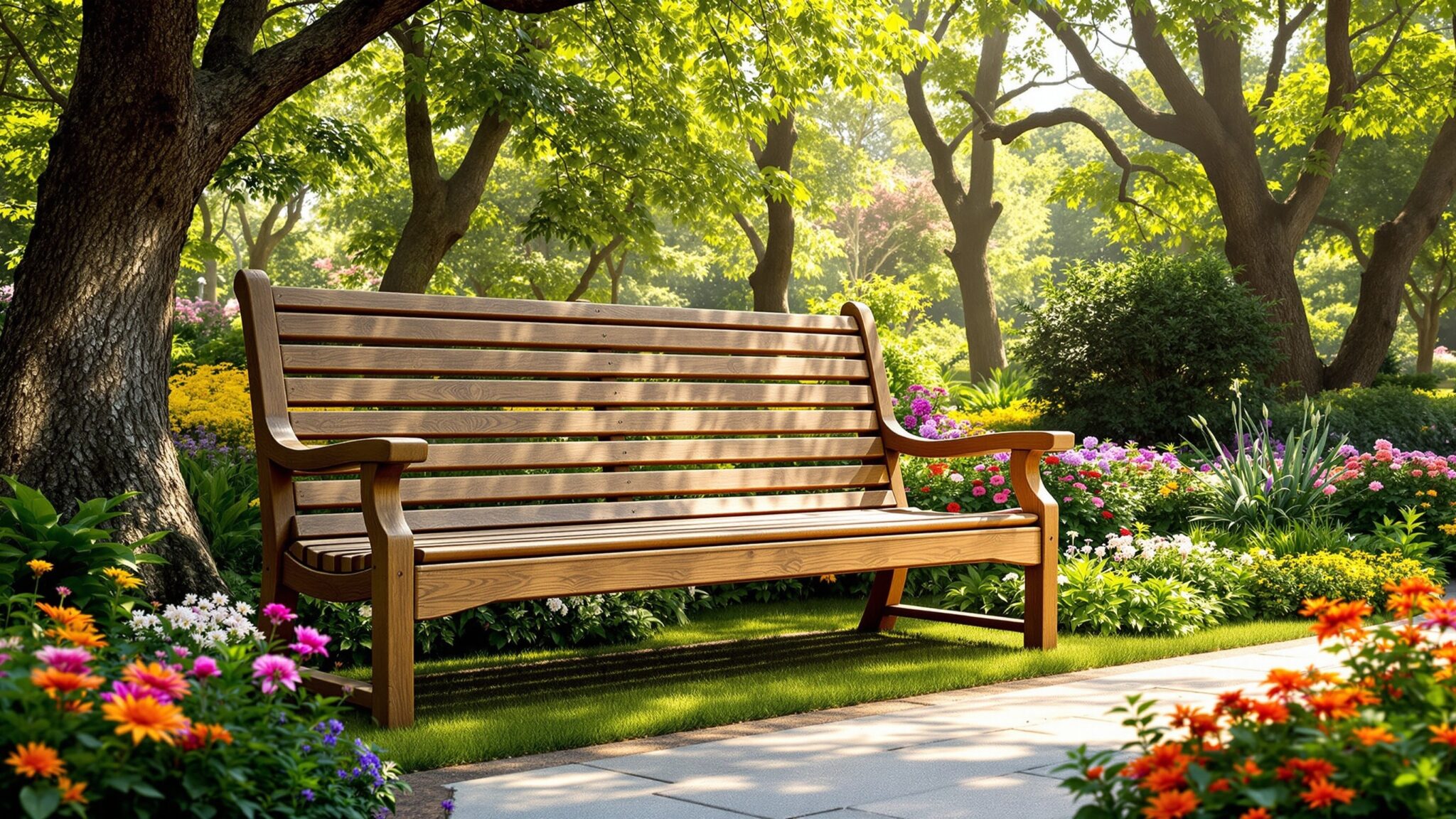 Giant Garden Bench - WhiteClouds