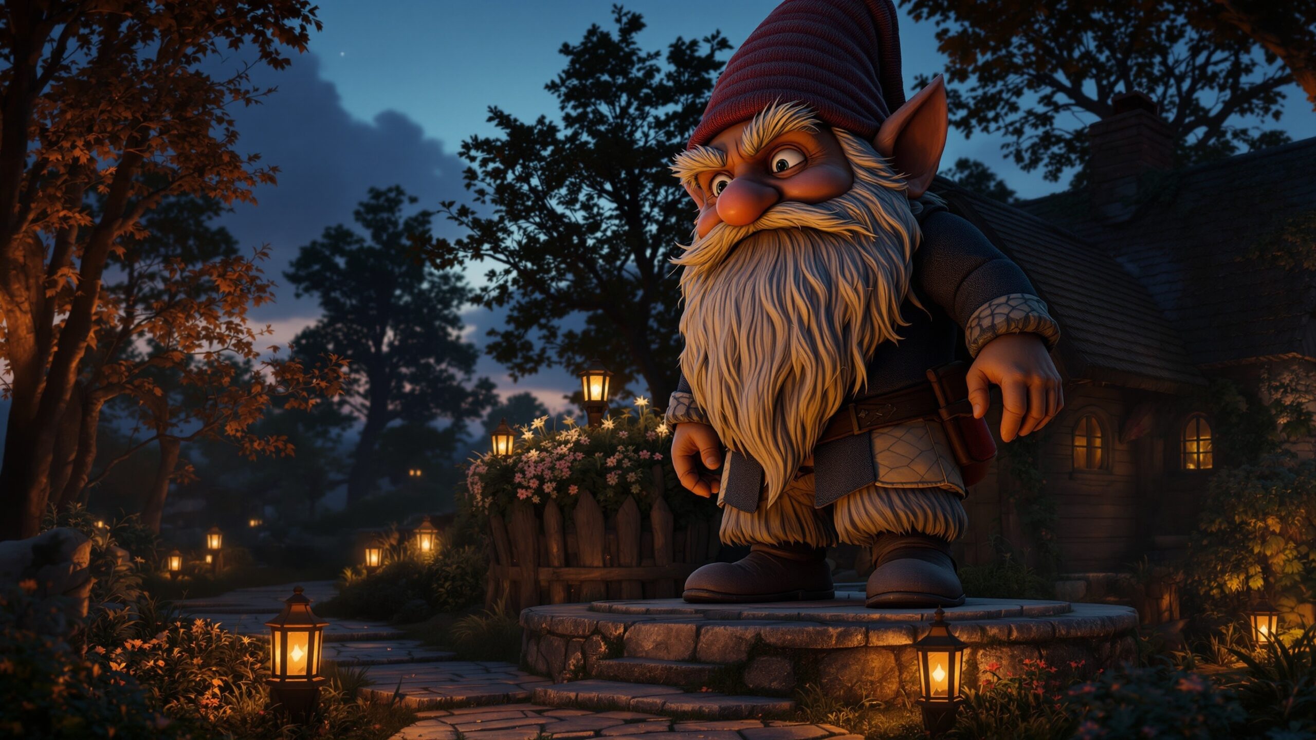 Giant Gnome Statue - WhiteClouds